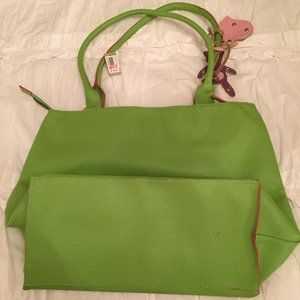 Shiraleah | Bags | Shiraleah Lime Green Tote With Purple And Pink ...